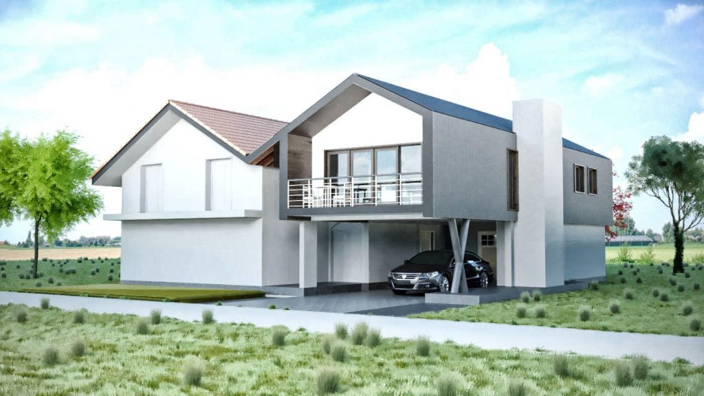 Savremena dogradnja -idejni projekat kuće u Srpcu